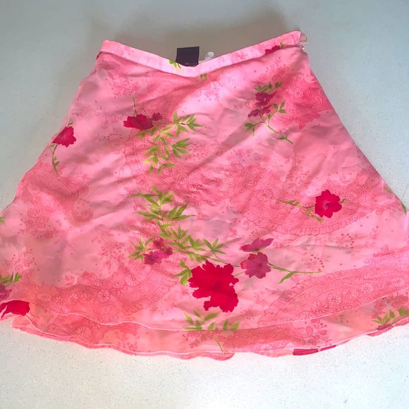 Skirts | 8 Tailor Pink Floral Skirt | Poshmark